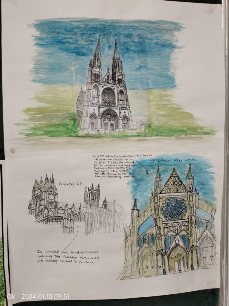 Class Work – The principle of the Gothic architecture is infinity made ...